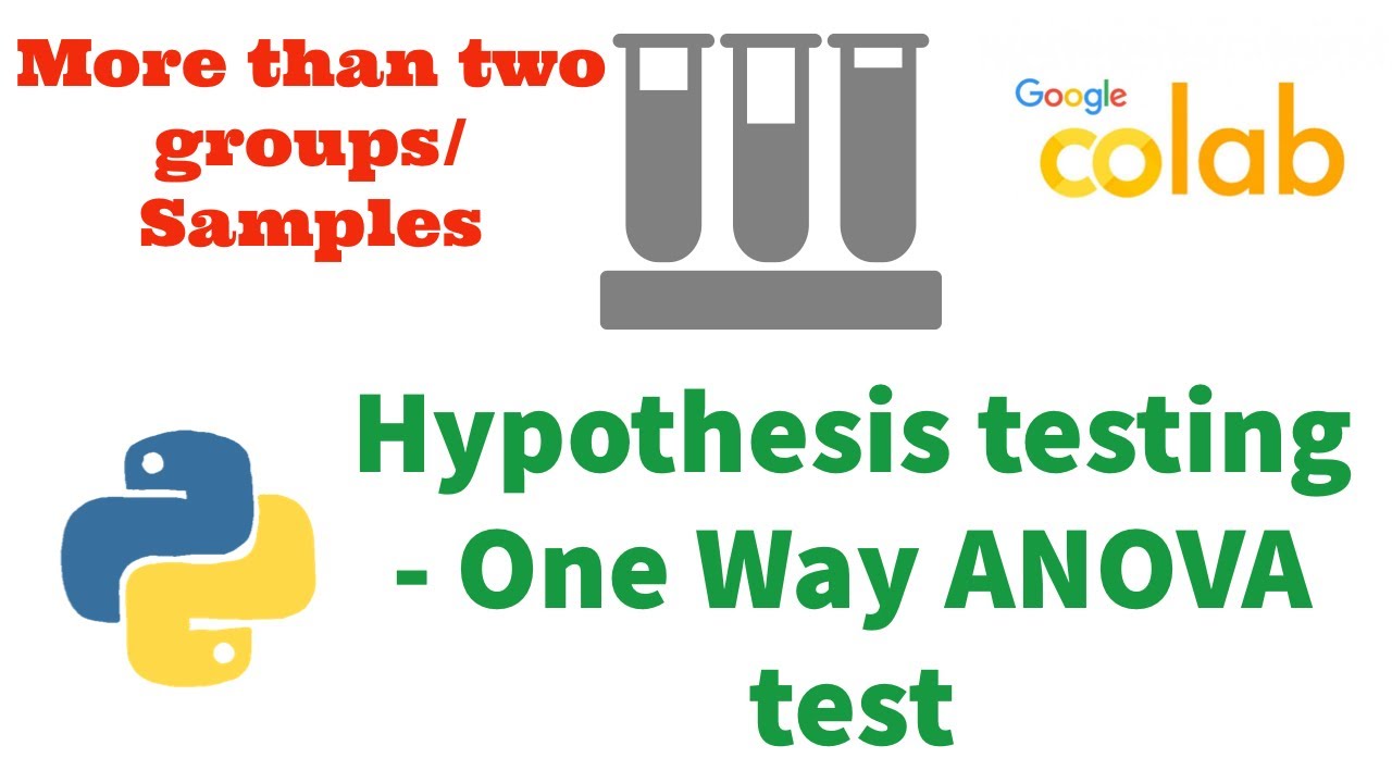 Hypothesis Testing - One Way ANOVA test - Google Colab Python