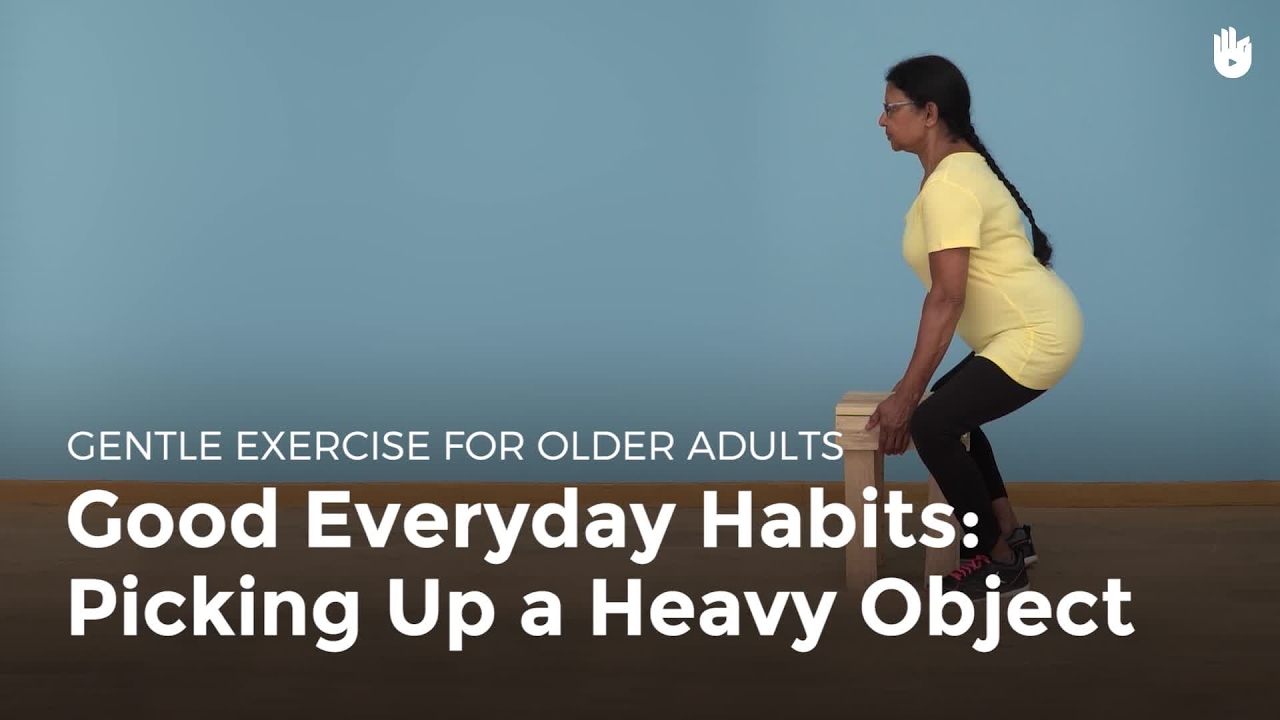 Picking up a Heavy Object - Gentle Exercise for Older Adults | Sikana