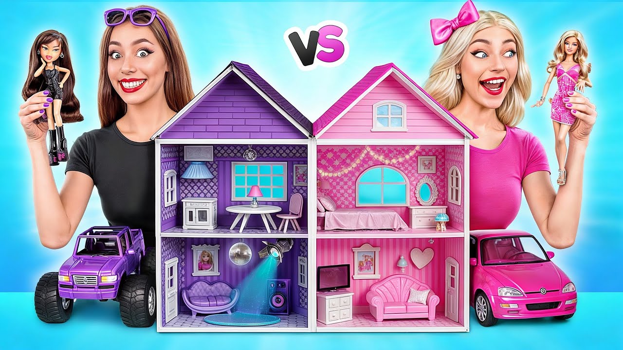 We Build Amazing Doll House Barbie vs Bratz Challenge | Prank Wars by TeenDO Challenge