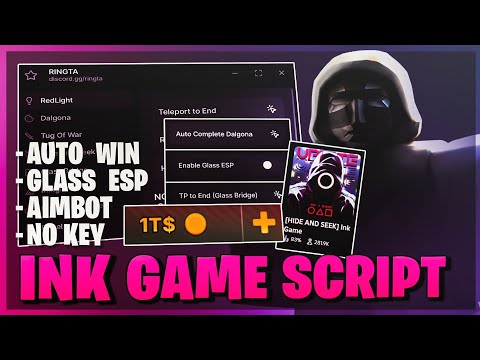 Ink Game Script *NO KEY* - Auto Win, Glass Esp, Auto Dalgona, Kill Aura, Instant Win & More! 🦑🔥