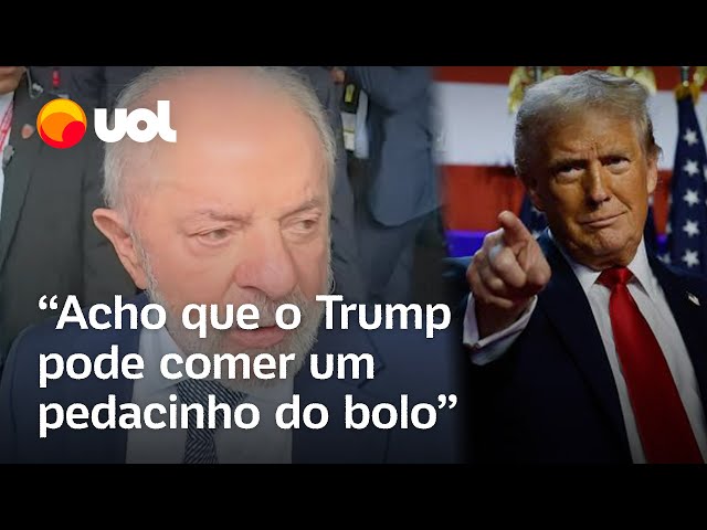 Lula promete 'pedacinho do bolo' de aniversário a Trump