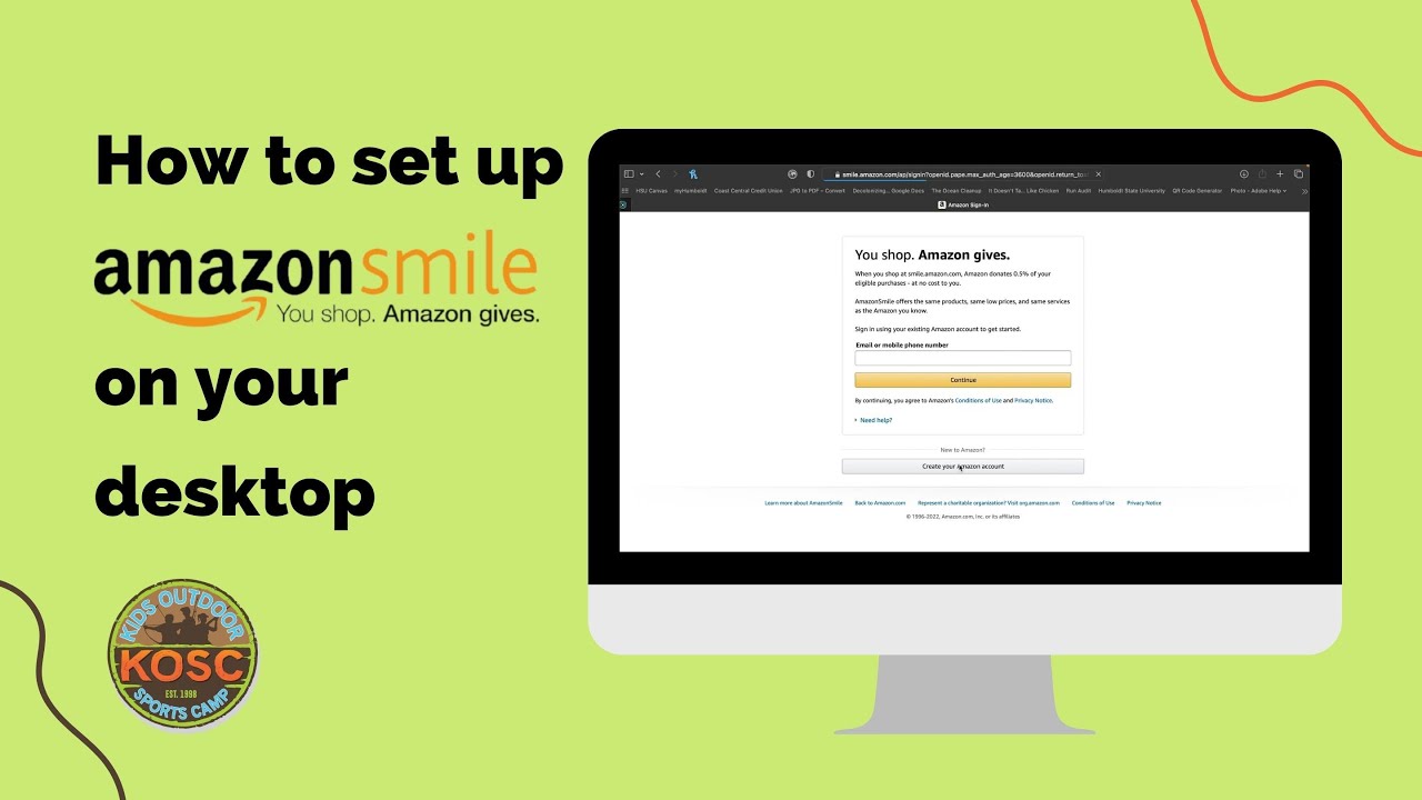 KOSC AmazonSmile Desktop Walkthrough