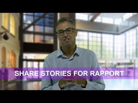 Share stories to establish rapport