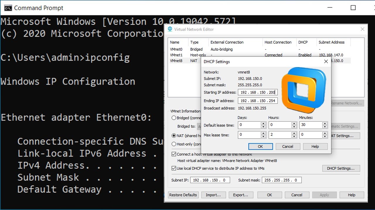 How to Change the DHCP IP Address Range in VMware Workstation