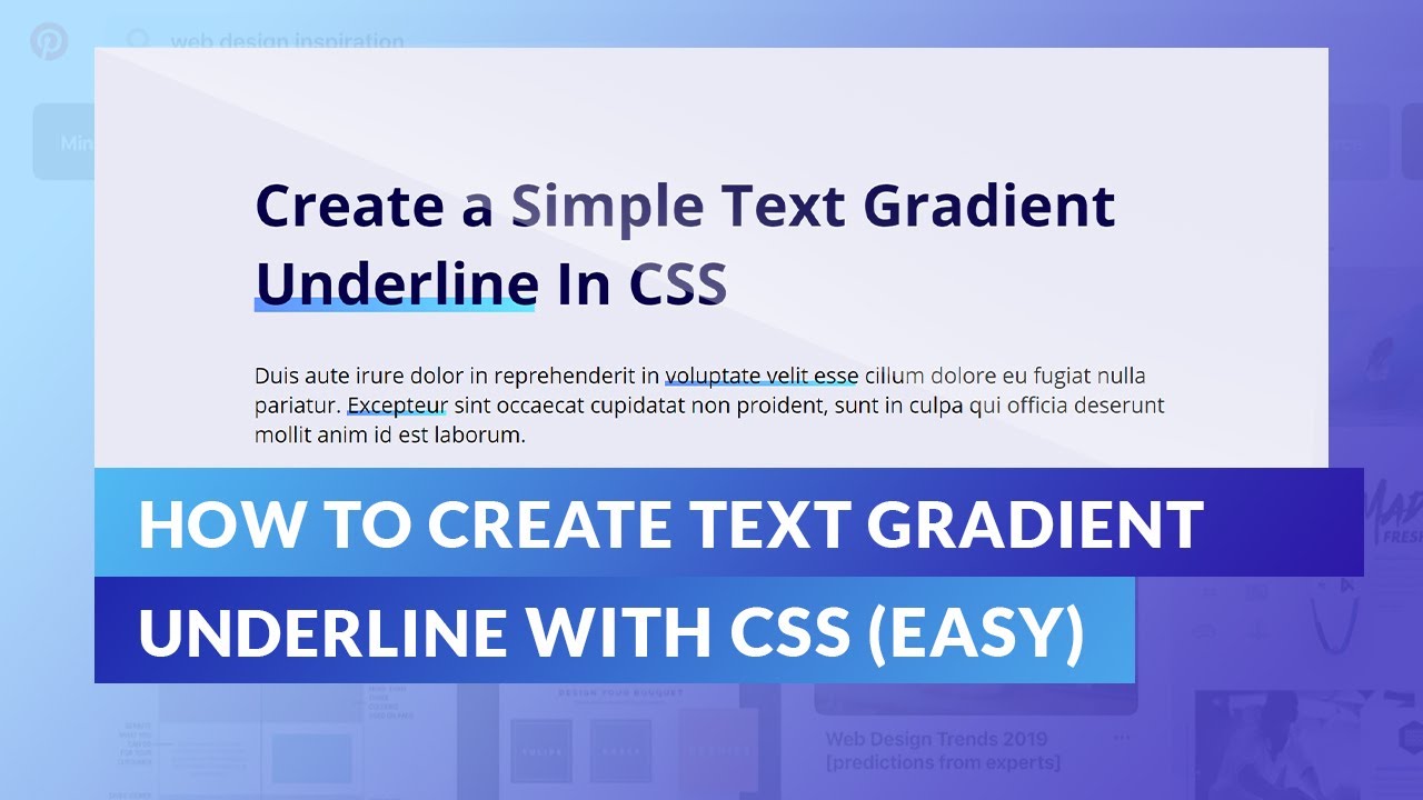 CSS Tricks: Create a Custom Text Gradient Underline (EASY)