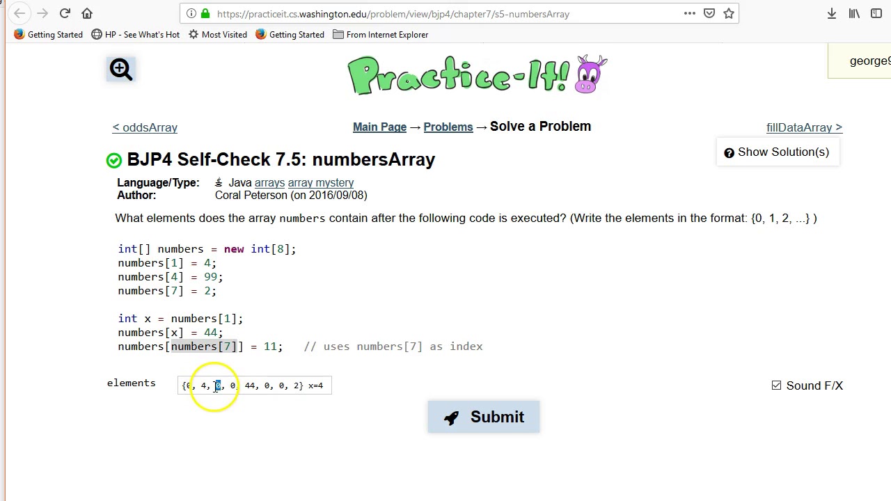 Building Java Programs Chapter 7 Self-Check 7.5 numbersArray