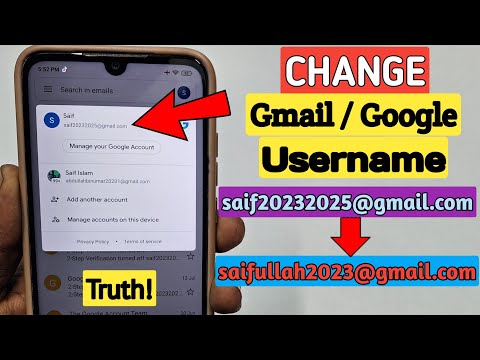 How to Change Gmail Address Username & Truth! 2025