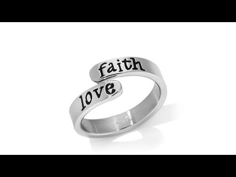 Michael Anthony Jewelry 'Faith/Love' Bypass Ring