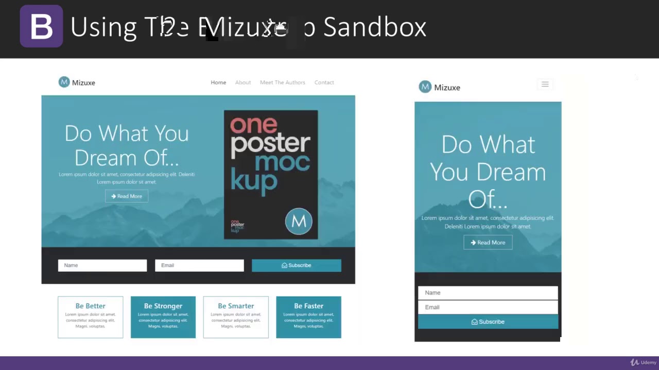 Bootstrap 4 From Scratch With 5 Projects - learn Bootstrap