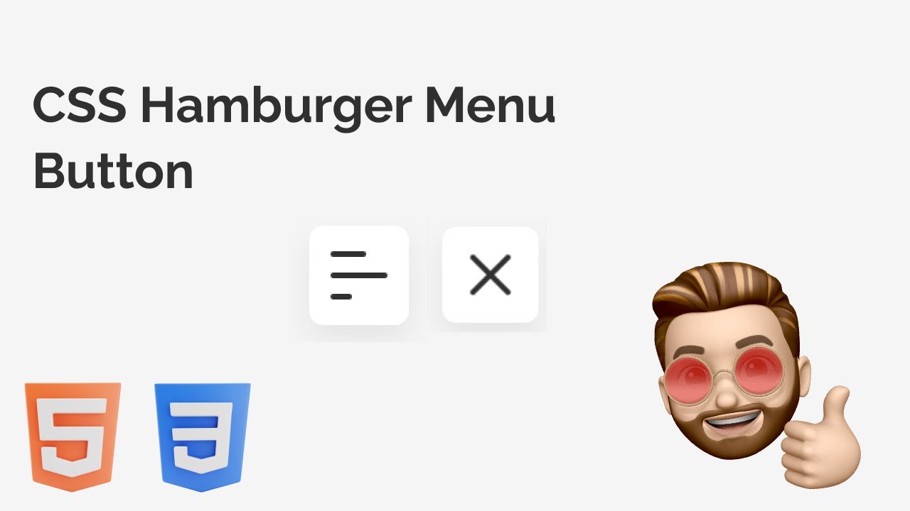Animated Hamburger Menu HTML CSS and JavaScript
