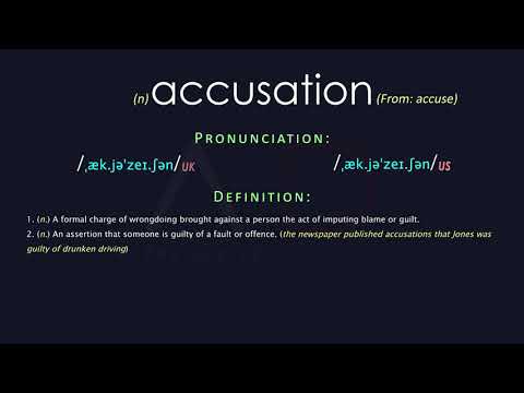 Accusation Meaning And Pronunciation | Audio Dictionary