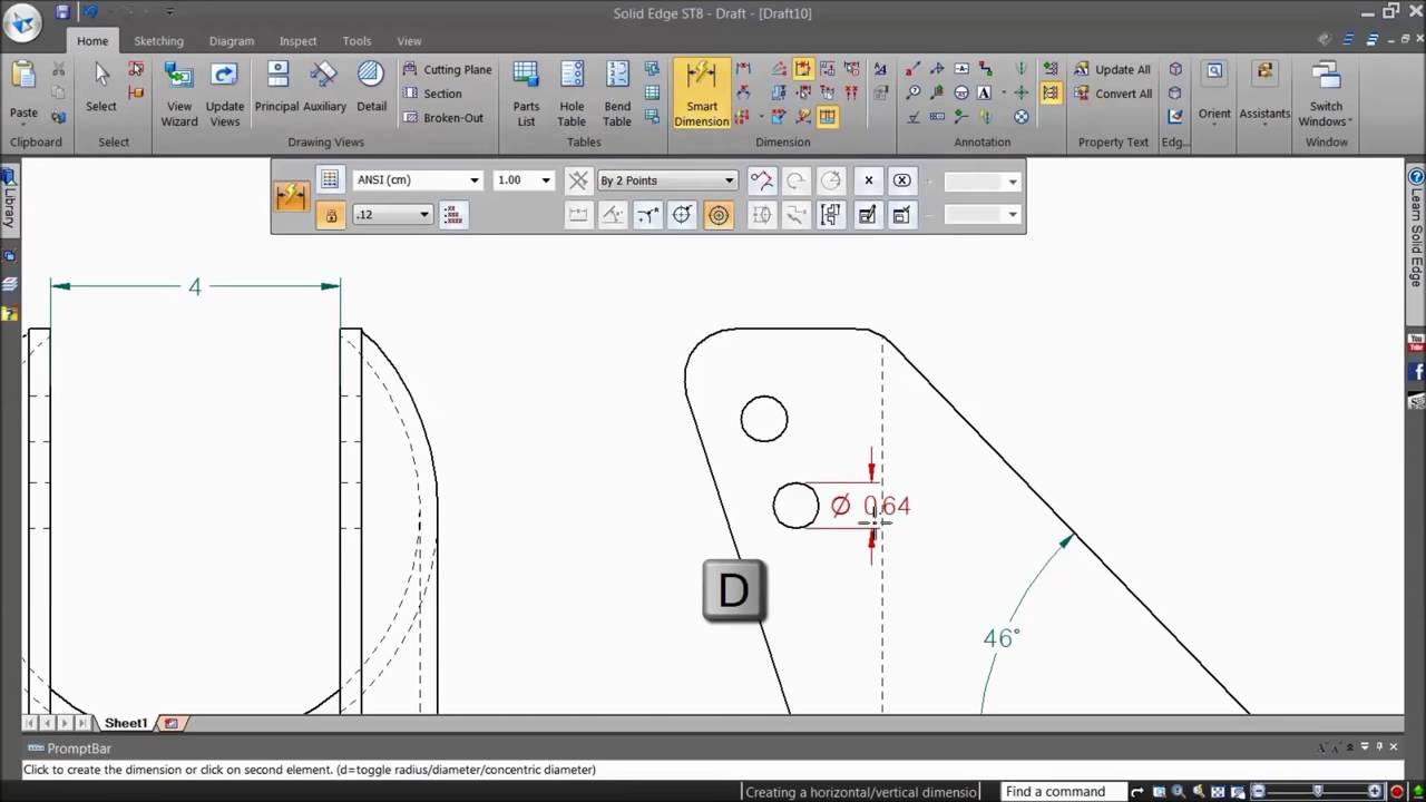 Solid Edge Tips and Tricks - Smart Dimensions