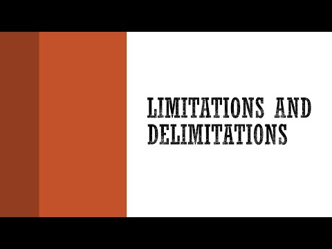 Limitations and Delimitations in Research