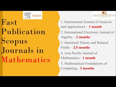 Fast publication Scopus Journals in Mathematics - Publication in one month