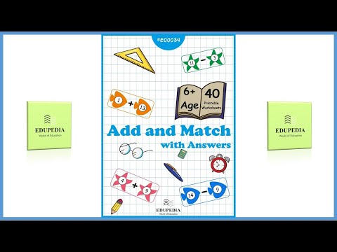 Addition & Match with Answers Worksheets #shorts #digitalprintables