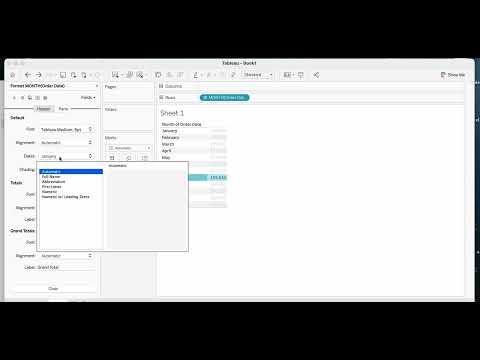 Tableau Quick Tip - Abbreviation For Month [Save Space!!]