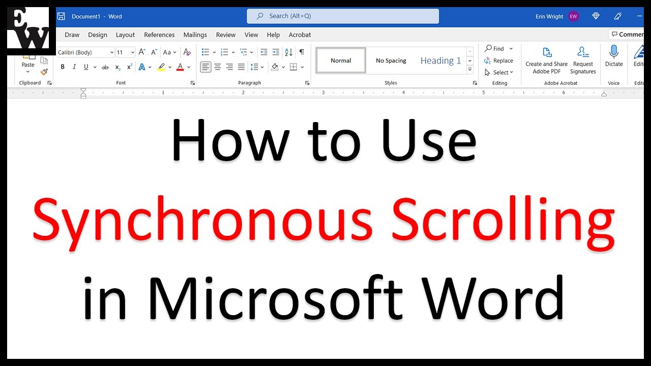 How to Use Synchronous Scrolling in Microsoft Word (Scroll Docs Side by Side)