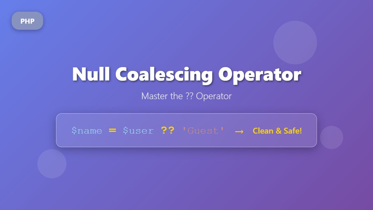 PHP Null Coalescing Operator (??): The Ultimate Beginner's Guide