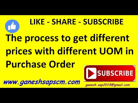 The process to get different prices with different UOM in Purchase ...