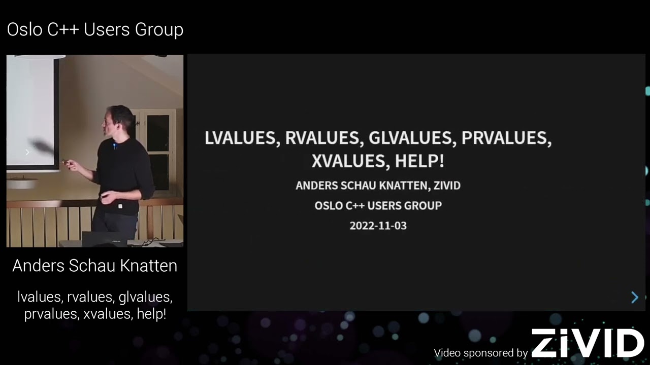 Anders Schau Knatten: lvalues, rvalues, glvalues, prvalues, xvalues, help!