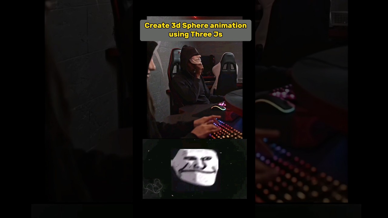 Create 3d Sphere Particle in ThreeJs Javascript| html5 canvas #shorts #javascript #developer #coding