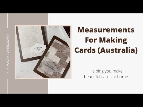Handy Measurements For Making Fab Cards (Australia)