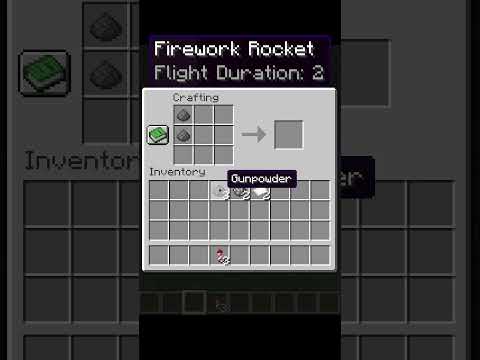 Craft firework rocket flight duration 1, 2, 3 | Minecraft Shorts