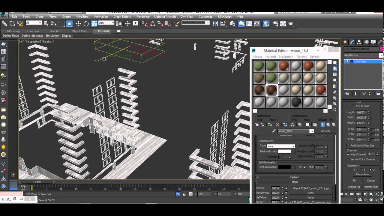 3DS Studio Max 2014 - Material & Camera Editing + Batch Rendering Tutorial