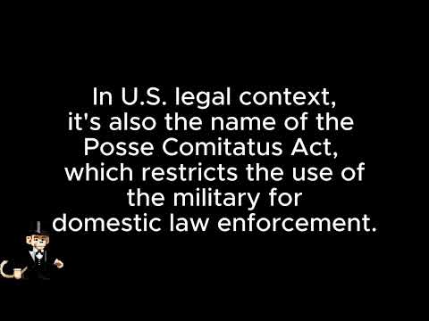 The CORRECT way to say "Posse Comitatus"