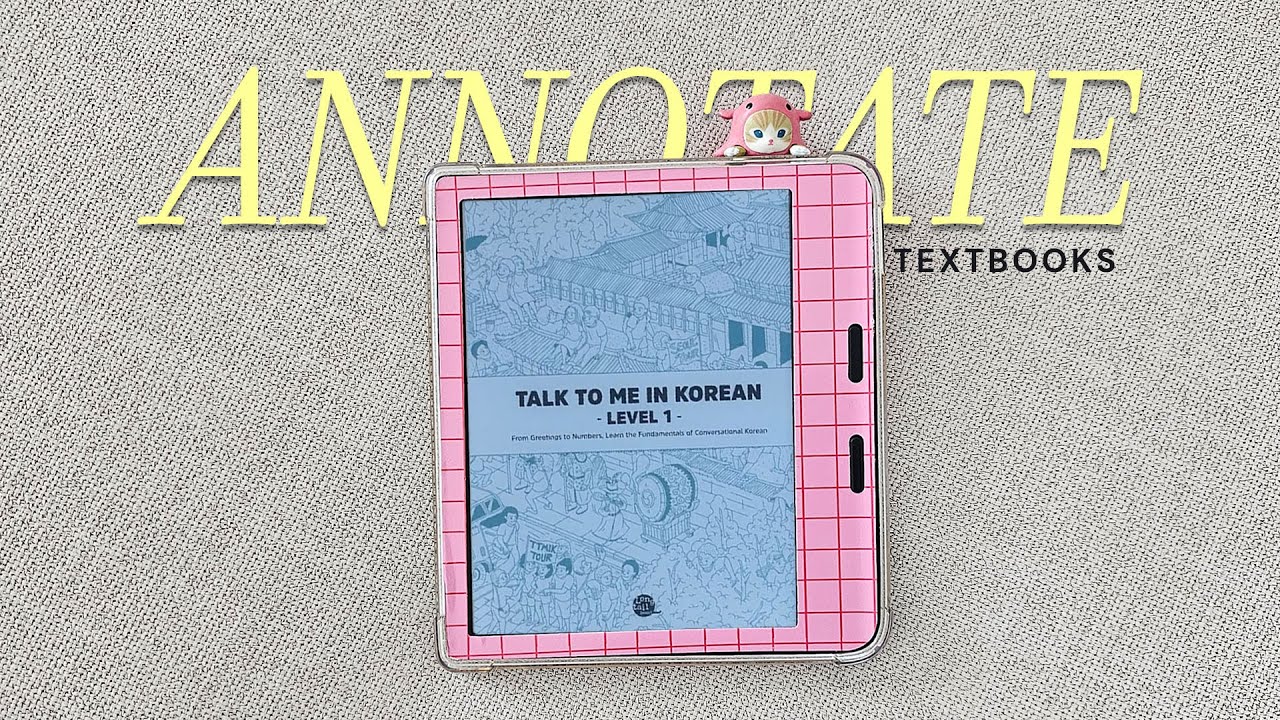 Annotating Textbooks on the Kobo Libra Colour | Study Test with Korean PDFs