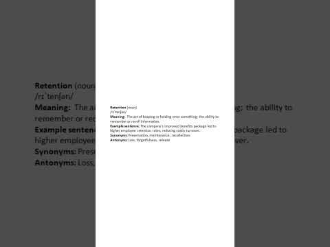 433 Retention SAT preparation word TOP 500 SAT Words #learning #satwords #education