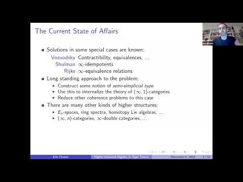 Eric Finster, Towards higher universal algebra in type theory