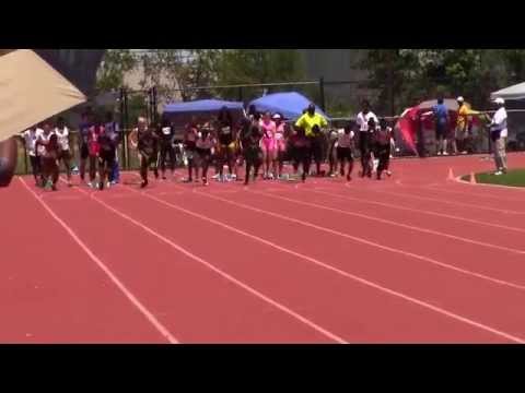 2014 USATF-NJ 100m final Junior Olympic 13 & 14 boys