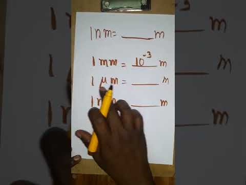 nanometer to meter, micrometer to meter, millimeter to meter