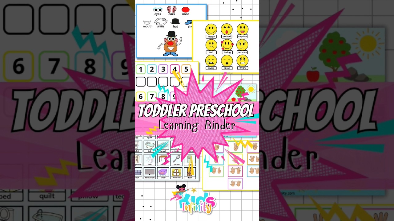 Toddler Busy Book Learning Binder: Printable Preschool & Special Education Activities for Autism