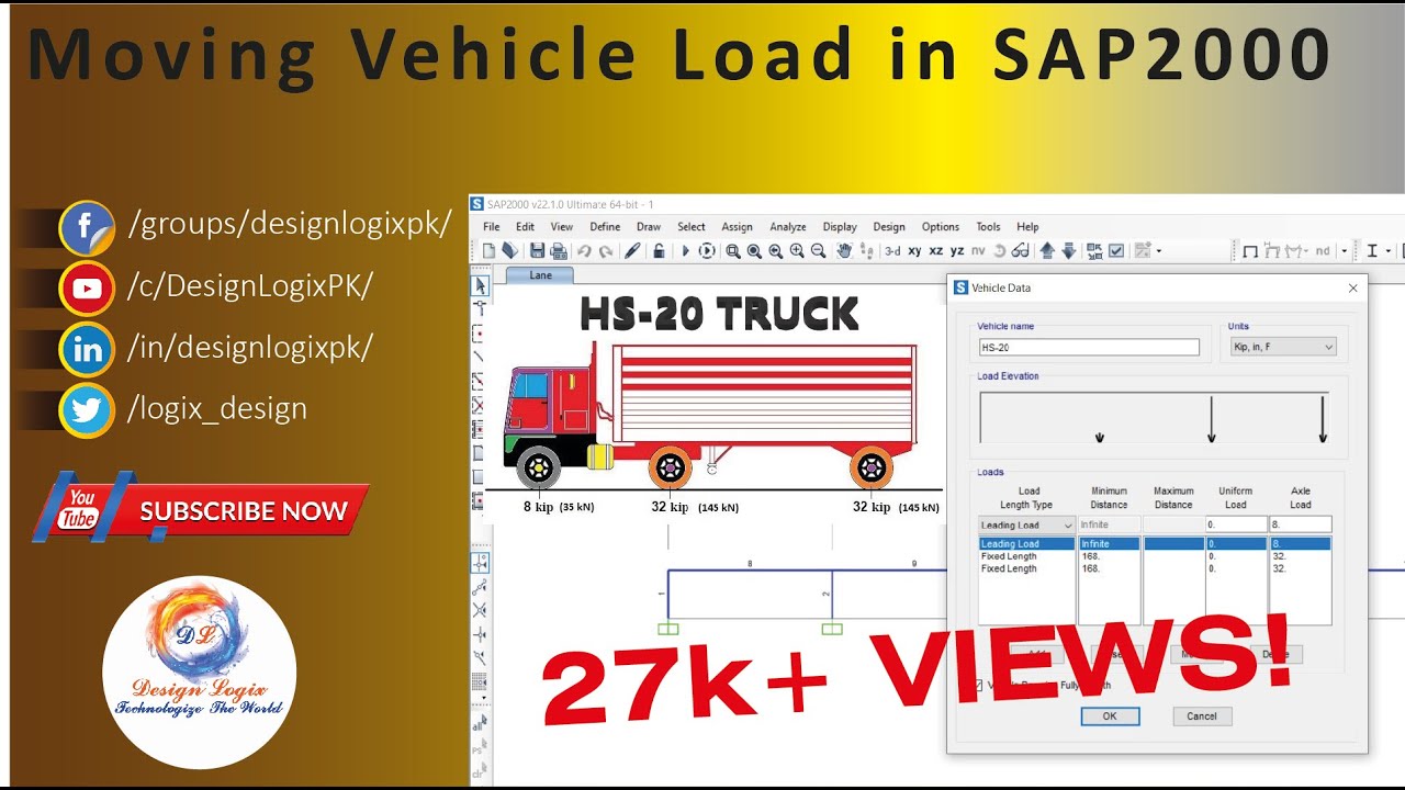 How to Apply Moving Vehicle Loads in SAP2000 v22