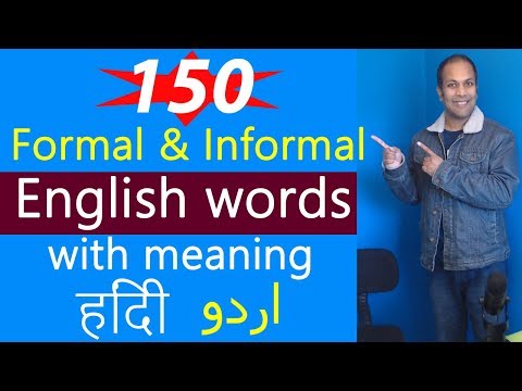 Formal and informal English words with meaning in Hindi | Spoken English practice lesson