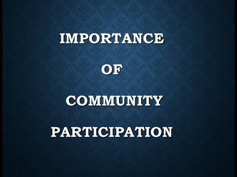 Importance of Community Participation in Urdu and English with Examples