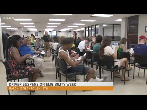 SC Driver Suspension Eligibility Week is March 15-19