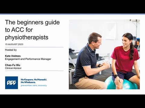 Webinar: The beginner’s guide to ACC for physiotherapists