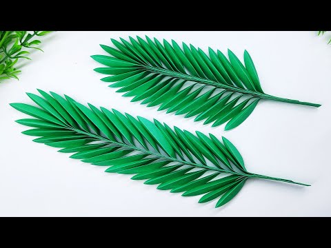 How to Make Paper Leaf || Paper Decoration Ideas || DIY Flower Leaf ...