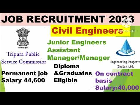 Latest civil engineering jobs 2023/Junior Engineer, Assistant manager, and more/diploma & graduates