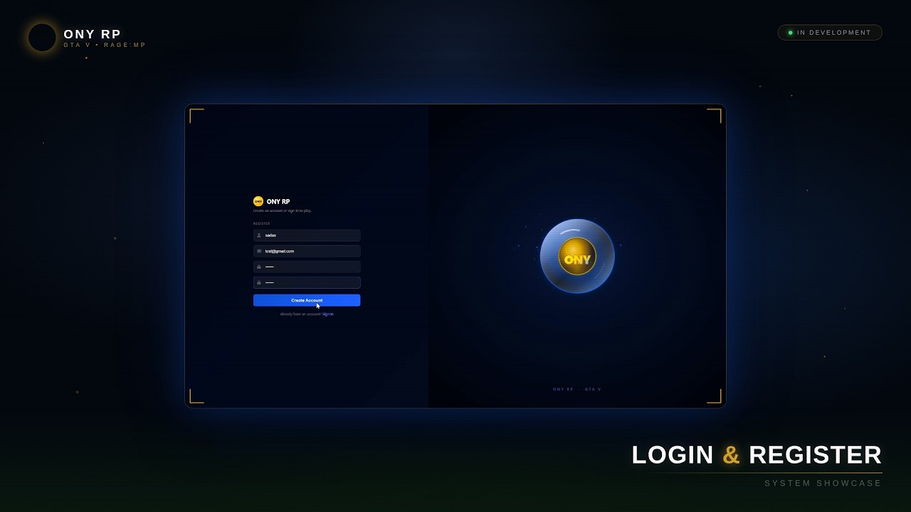 [RAGE:MP] Login/Register UI