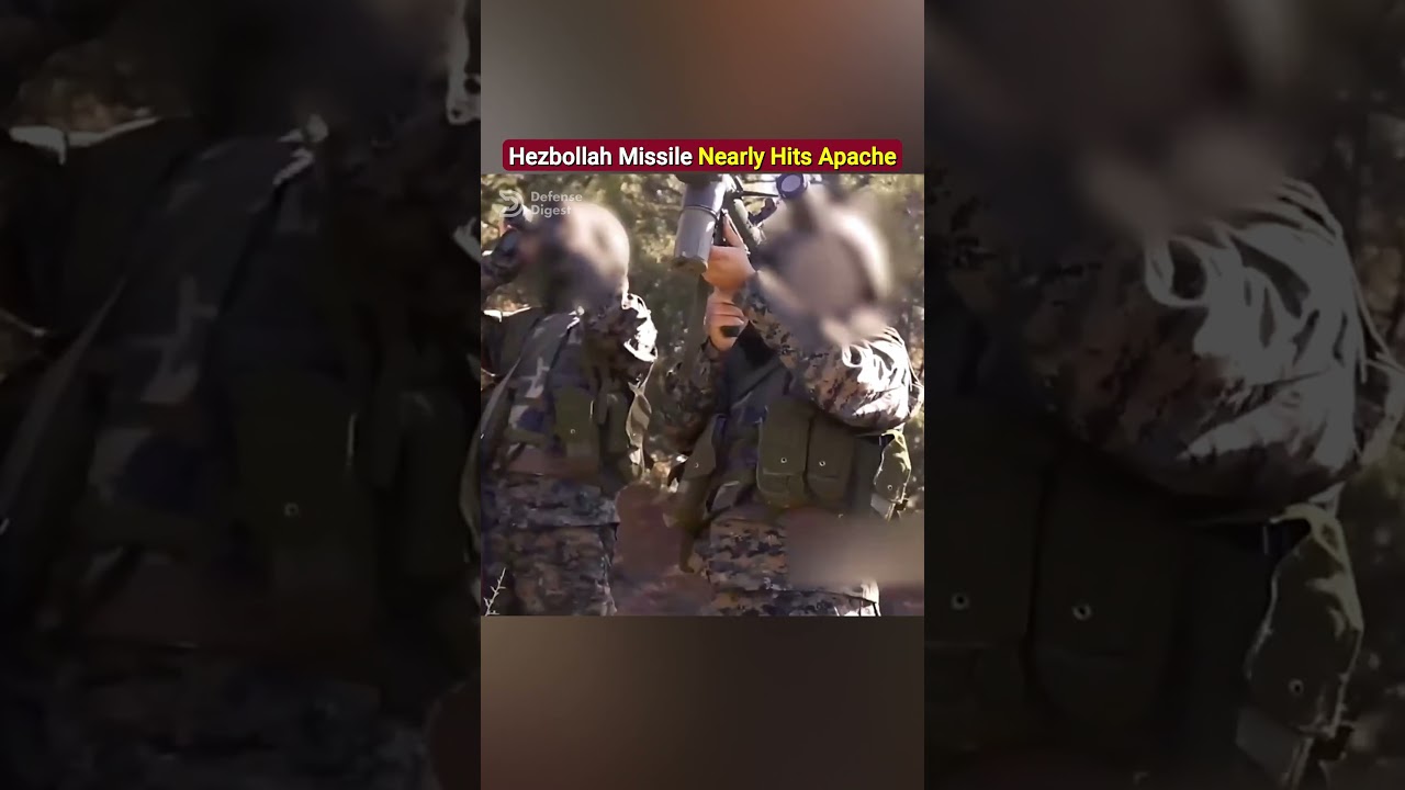 Hezbollah Missile Narrowly Misses Israeli Apache Helicopter!
