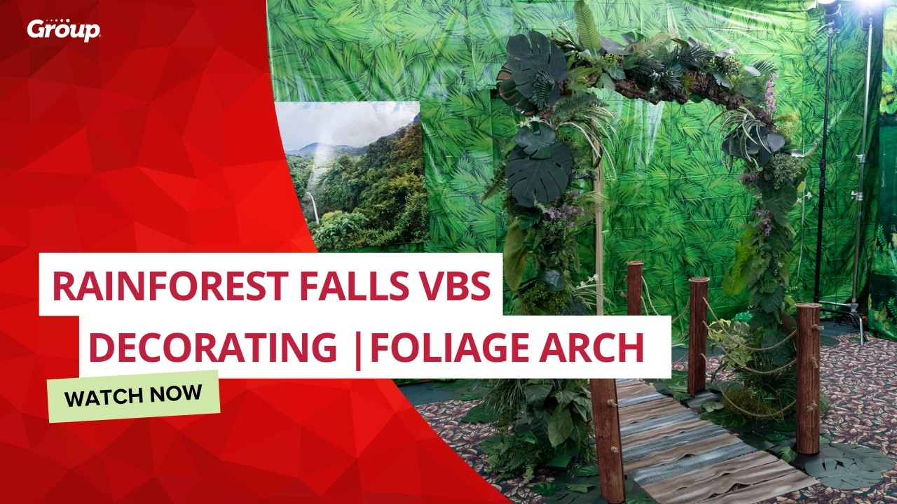 Rainforest Falls Decorating | Foliage Arch