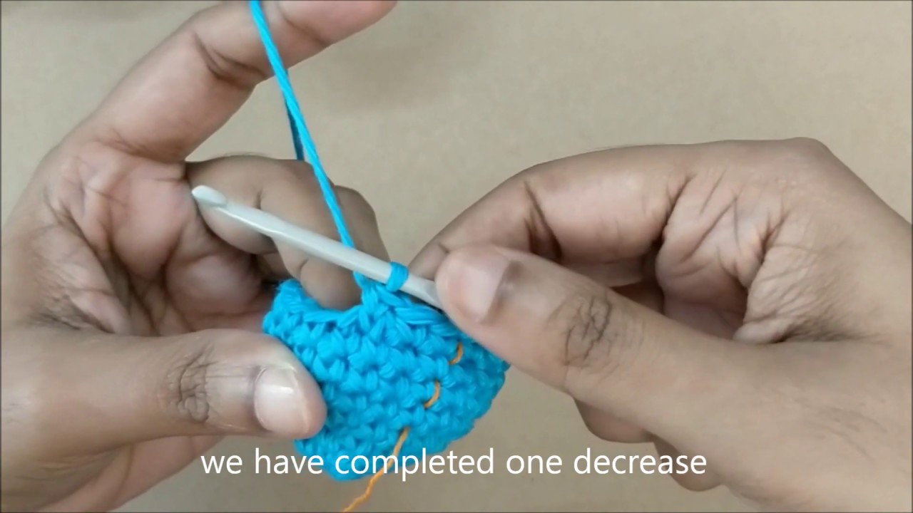 Single Crochet Invisible Decrease - Right Handed version