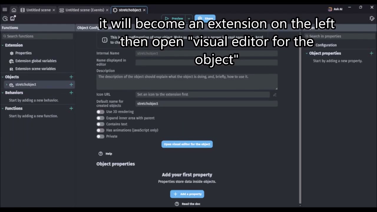 (GDevelop Tutorial) - How to stretch tiled sprite without repeated scaling