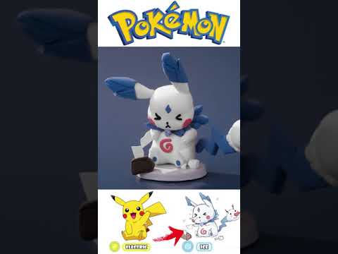 ICE Type Pikachu Evolution Clay #shorts