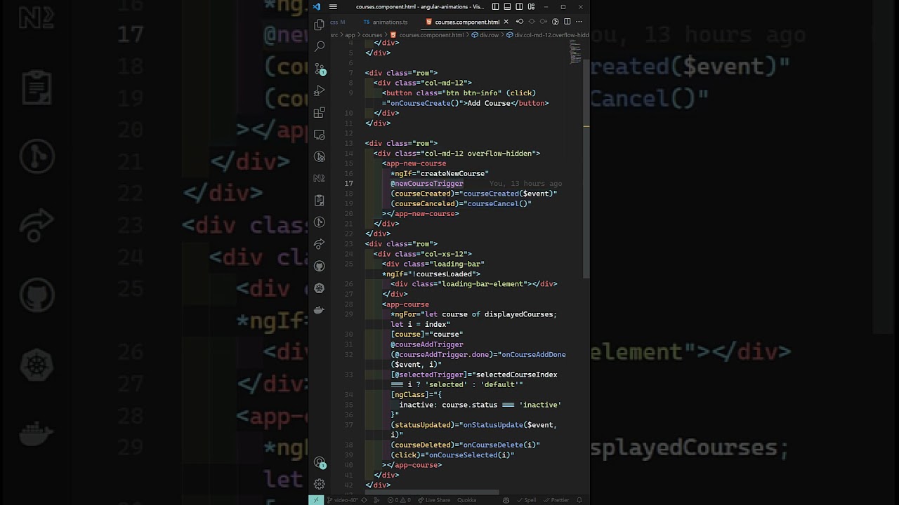 Animate the block level element to apply animation #angular #leelawebdev - Angular16