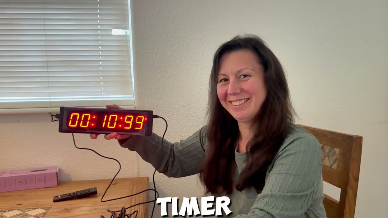 Large Stopwatch with Start/Stop Button, LED Digital Timer with Remote, Countdown Clock with Buzzer